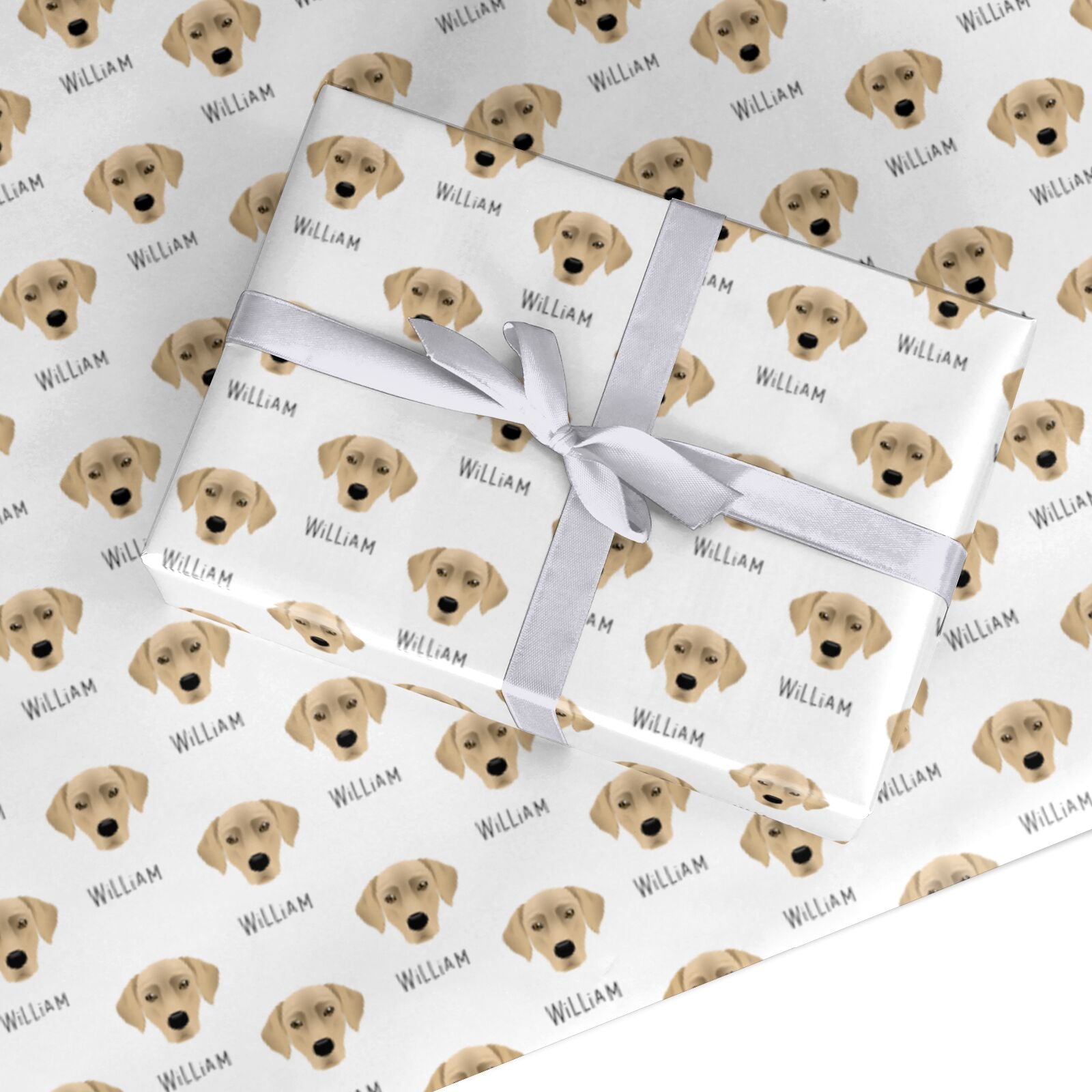 Blue Lacy Icon with Name Wrapping Paper – Dyefor