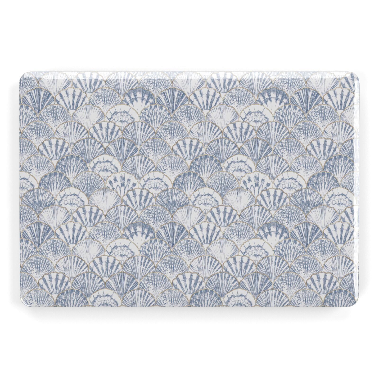 Blue Seashell Pattern Macbook Case – Dyefor