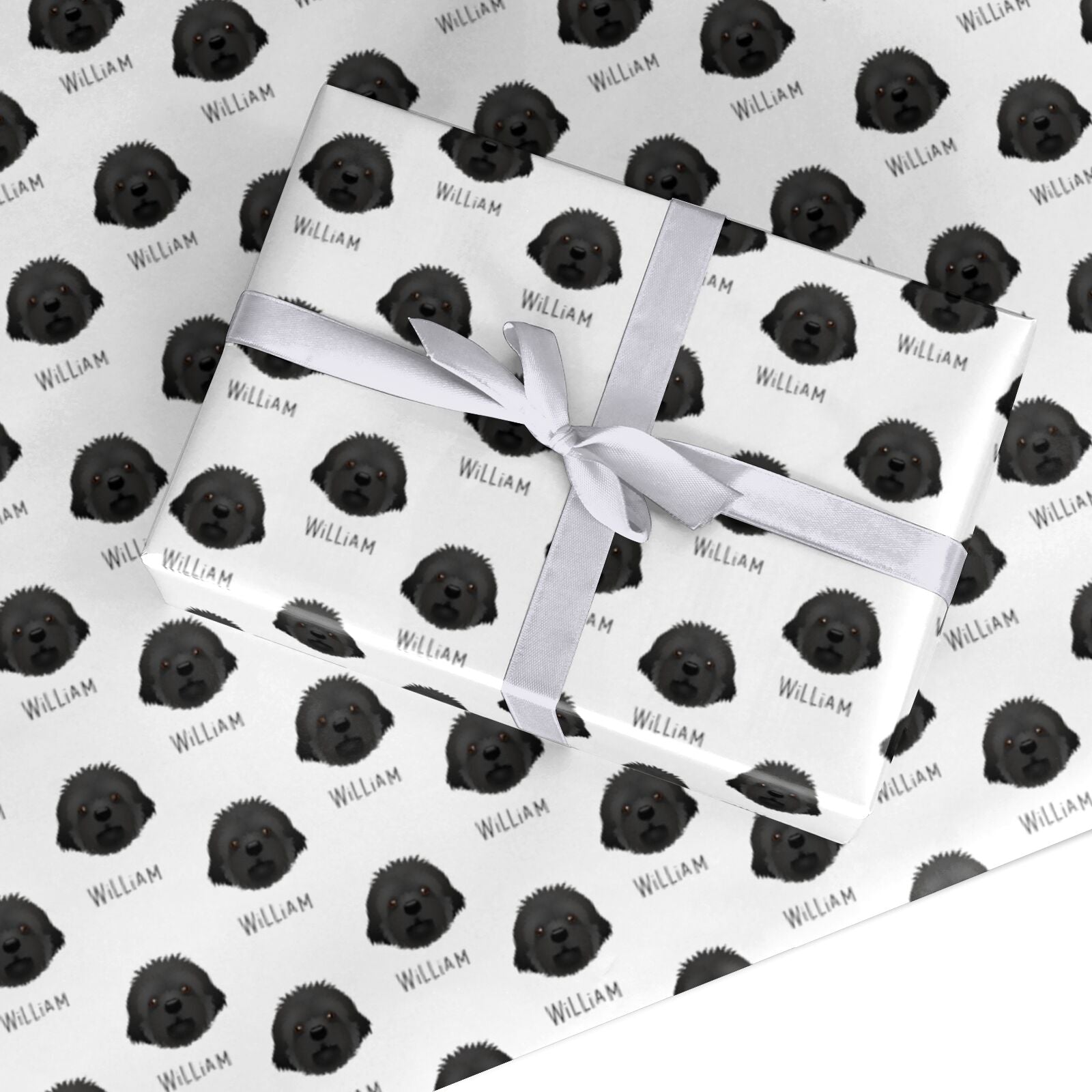 Cavapoochon Icon with Name Wrapping Paper – Dyefor
