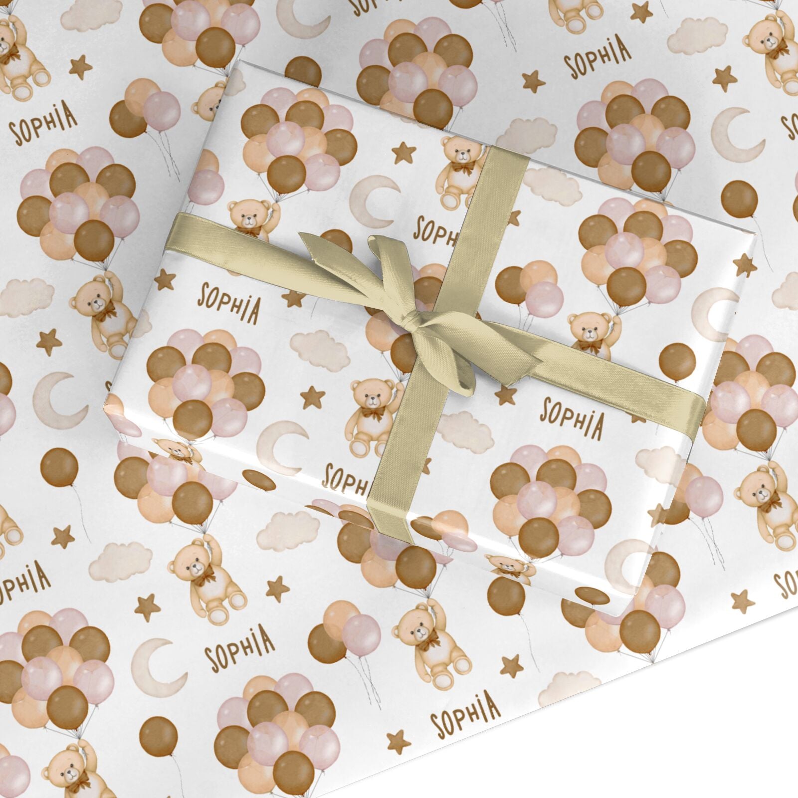Personalised Baby Bear Wrapping Paper – Dyefor