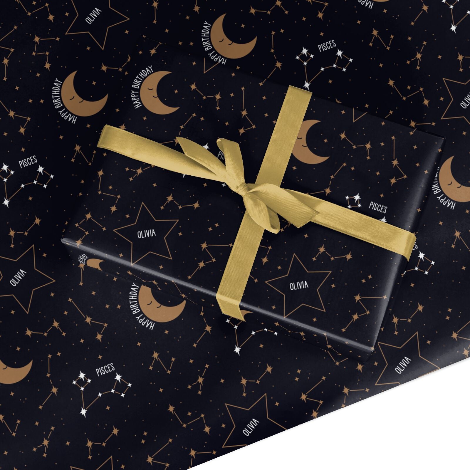 Personalised Zodiac Birthday Wrapping Paper – Dyefor