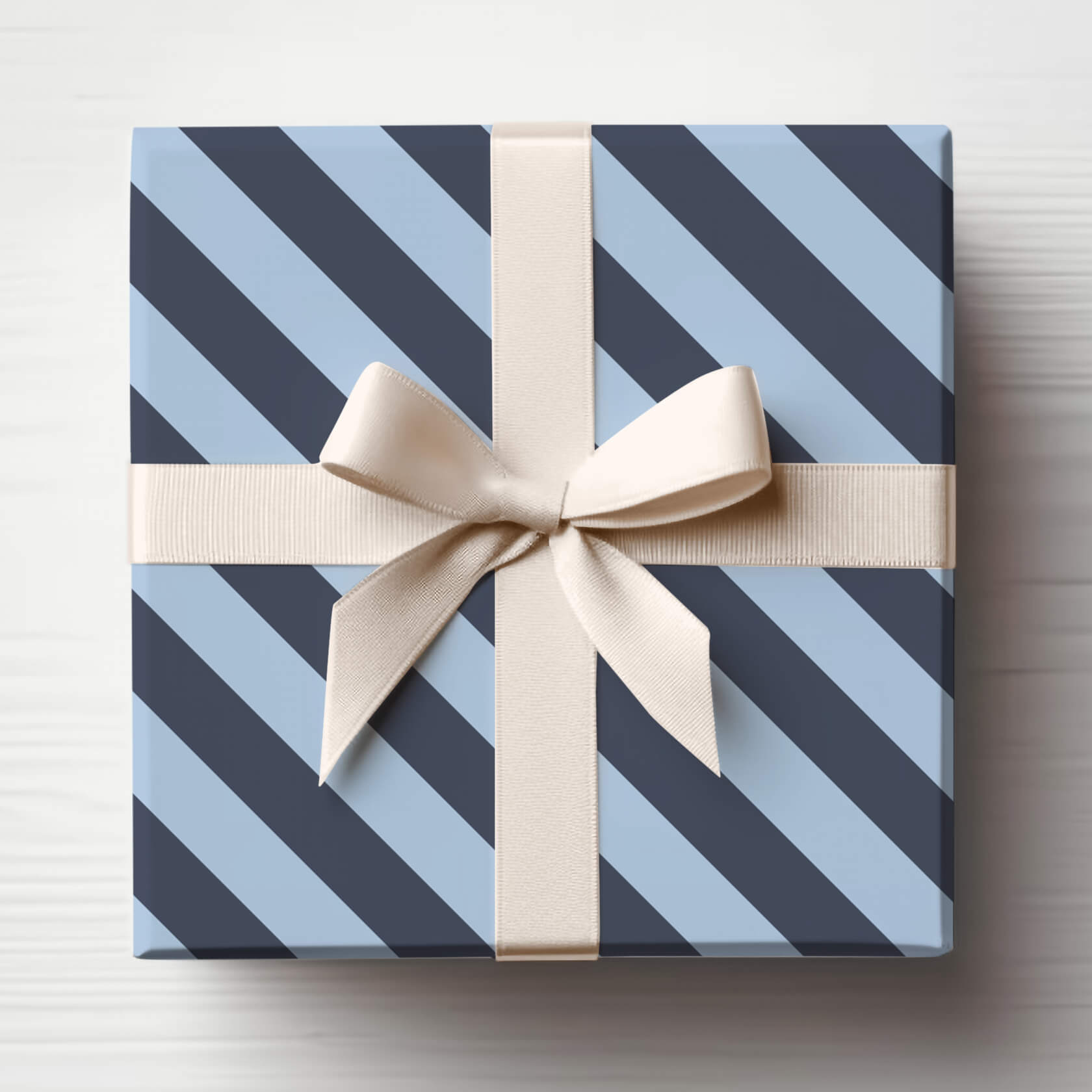 Navy and Light Blue Stripe Wrapping Paper – Dyefor
