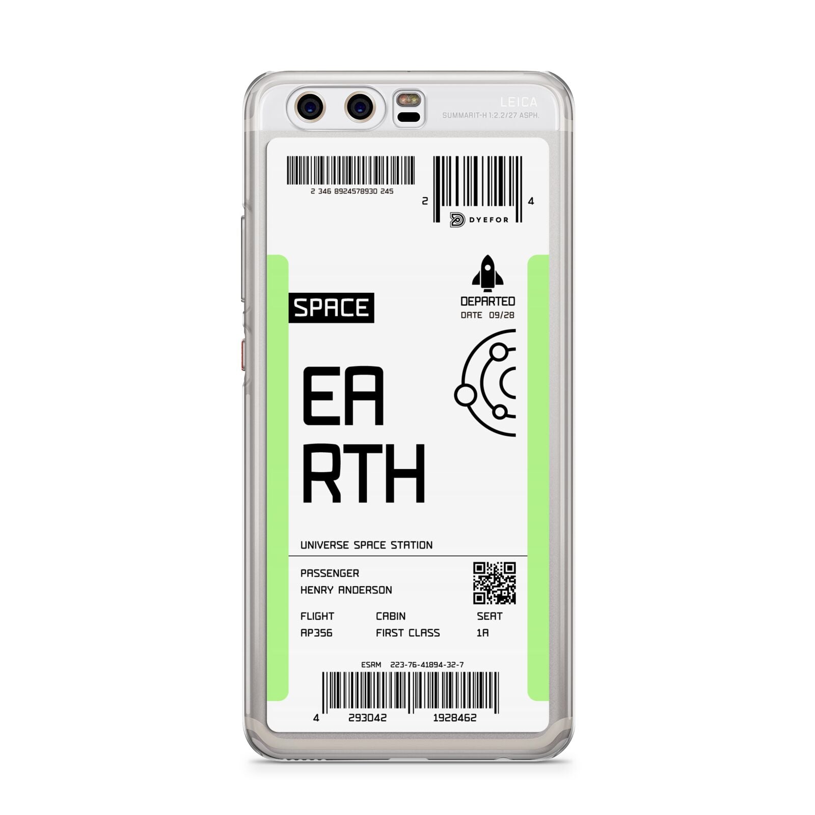 Earth Boarding Pass Huawei Case – Dyefor