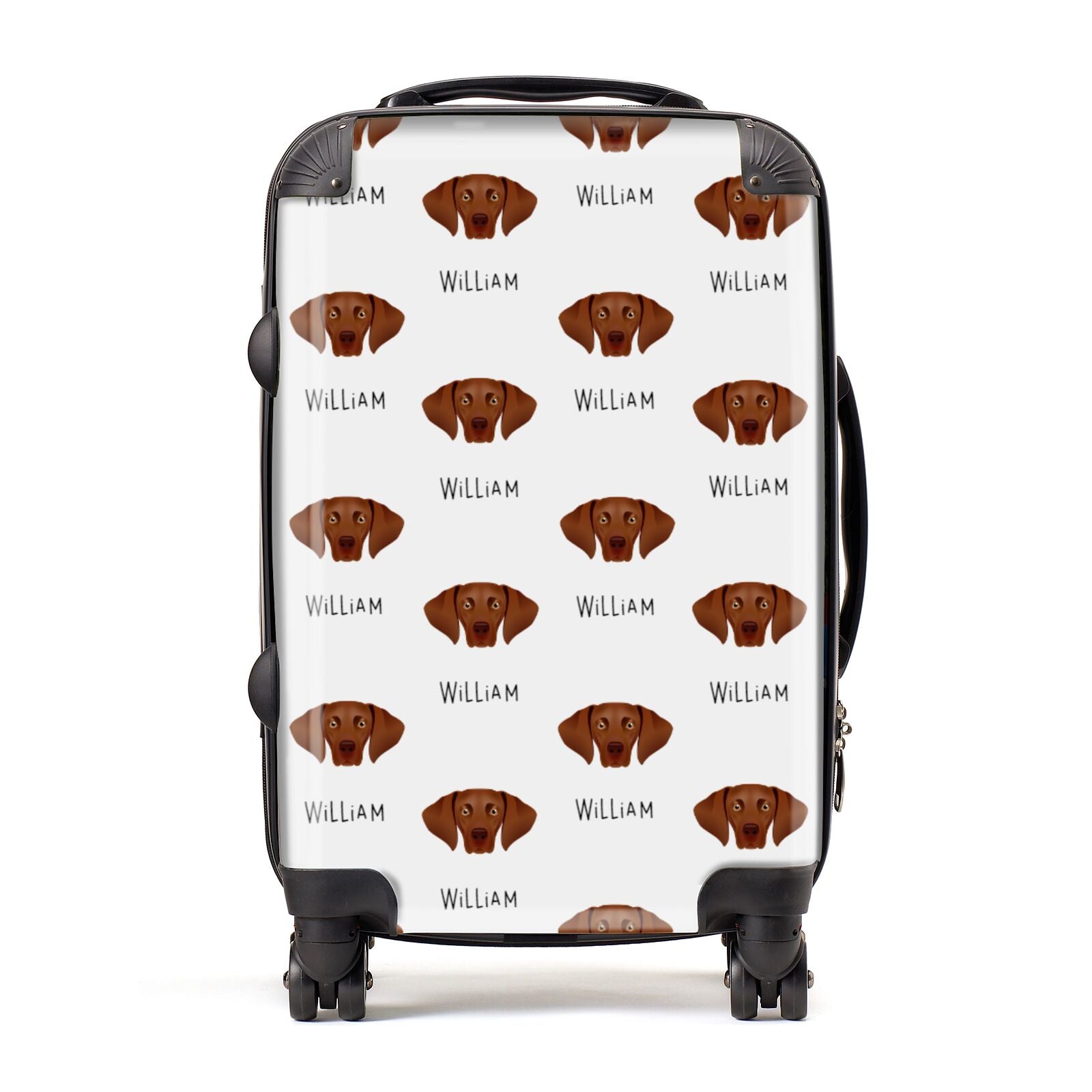 Hungarian Vizsla Icon with Name Suitcase – Dyefor