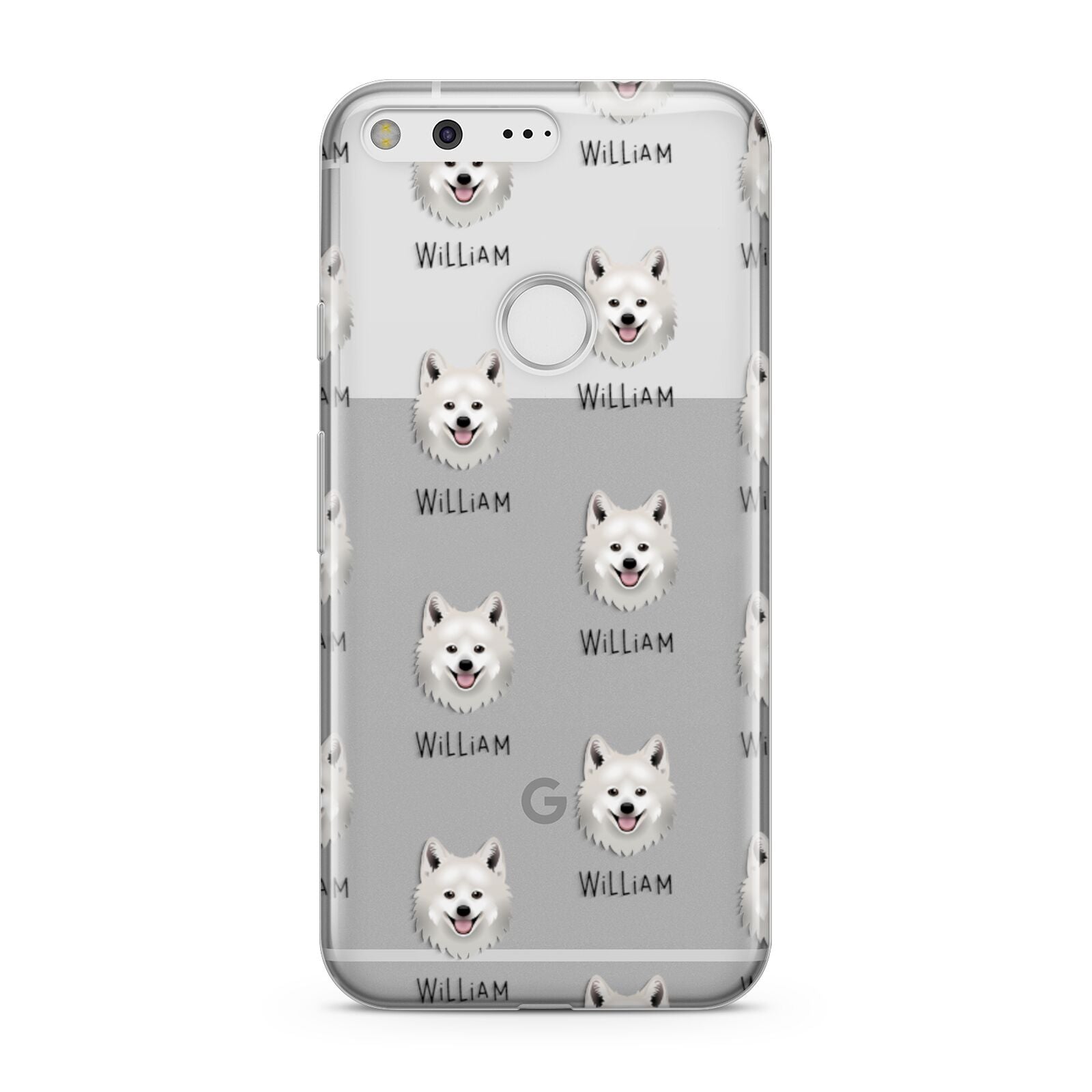 Japanese Spitz Icon with Name Google Case – Dyefor