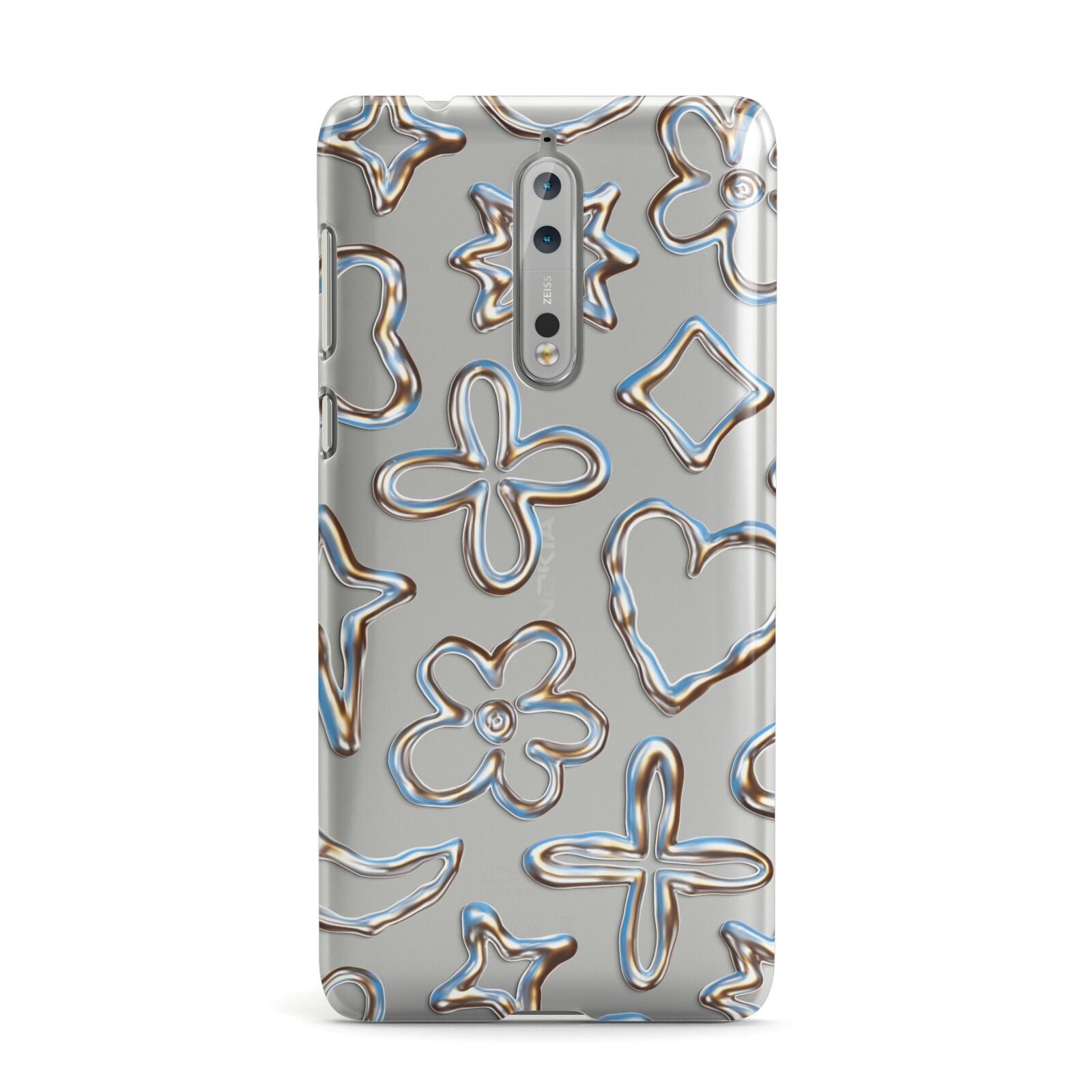 Liquid Chrome Doodles Nokia Case – Dyefor