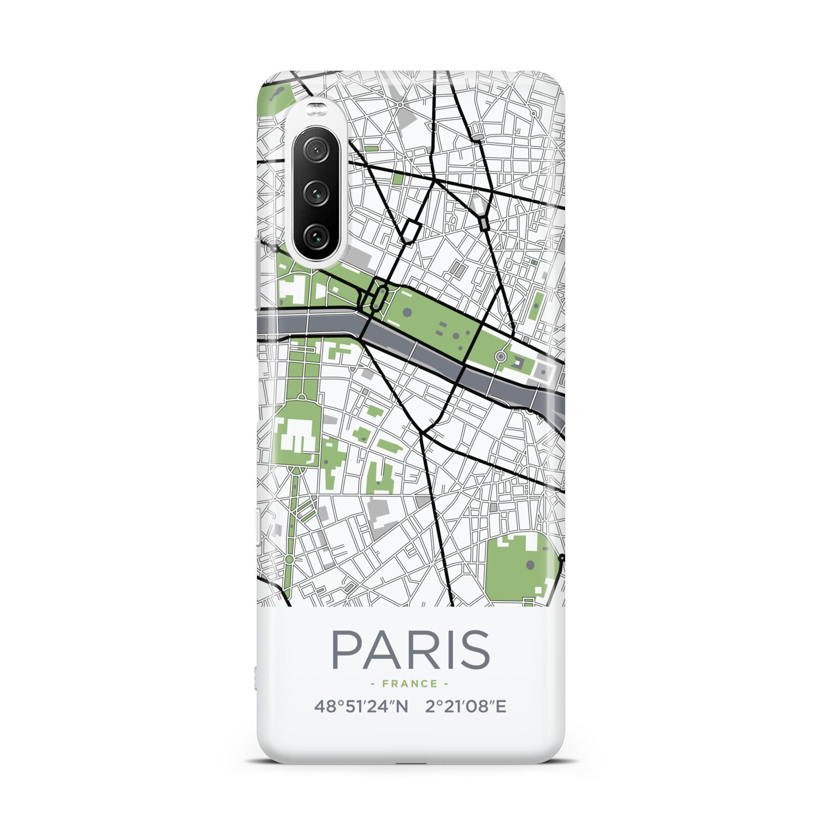 Map of Paris Sony Case – Dyefor