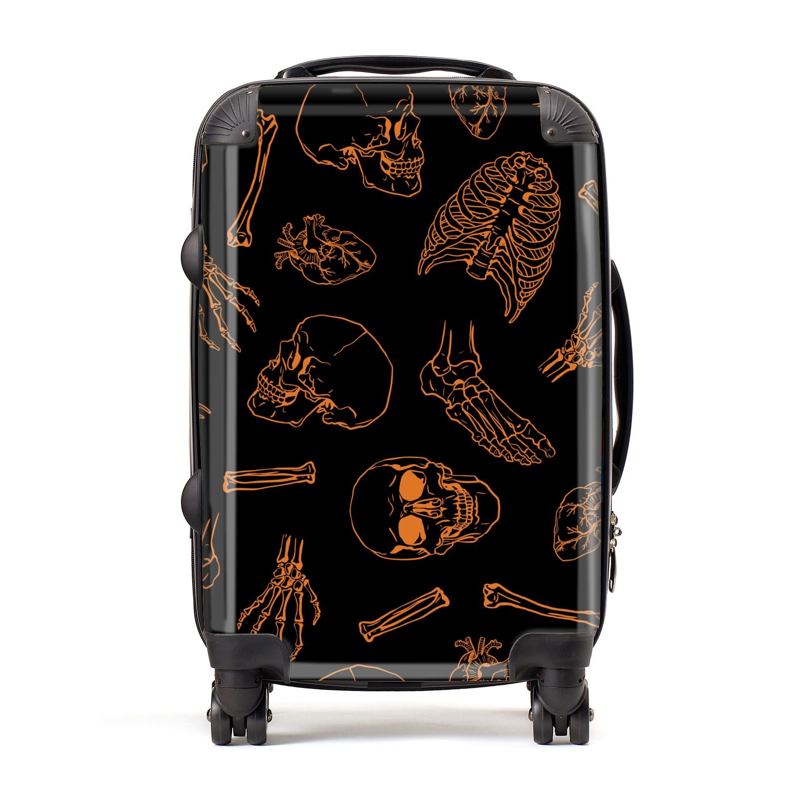 Orange Skeleton Illustrations Suitcase – Dyefor
