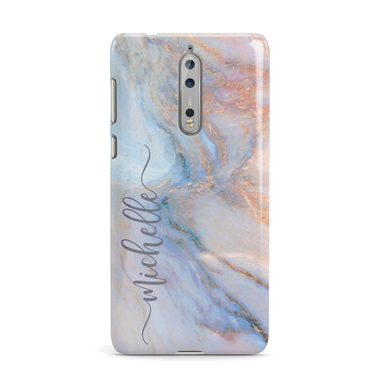 Pale Blue And Pink Marble Nokia Case – Dyefor