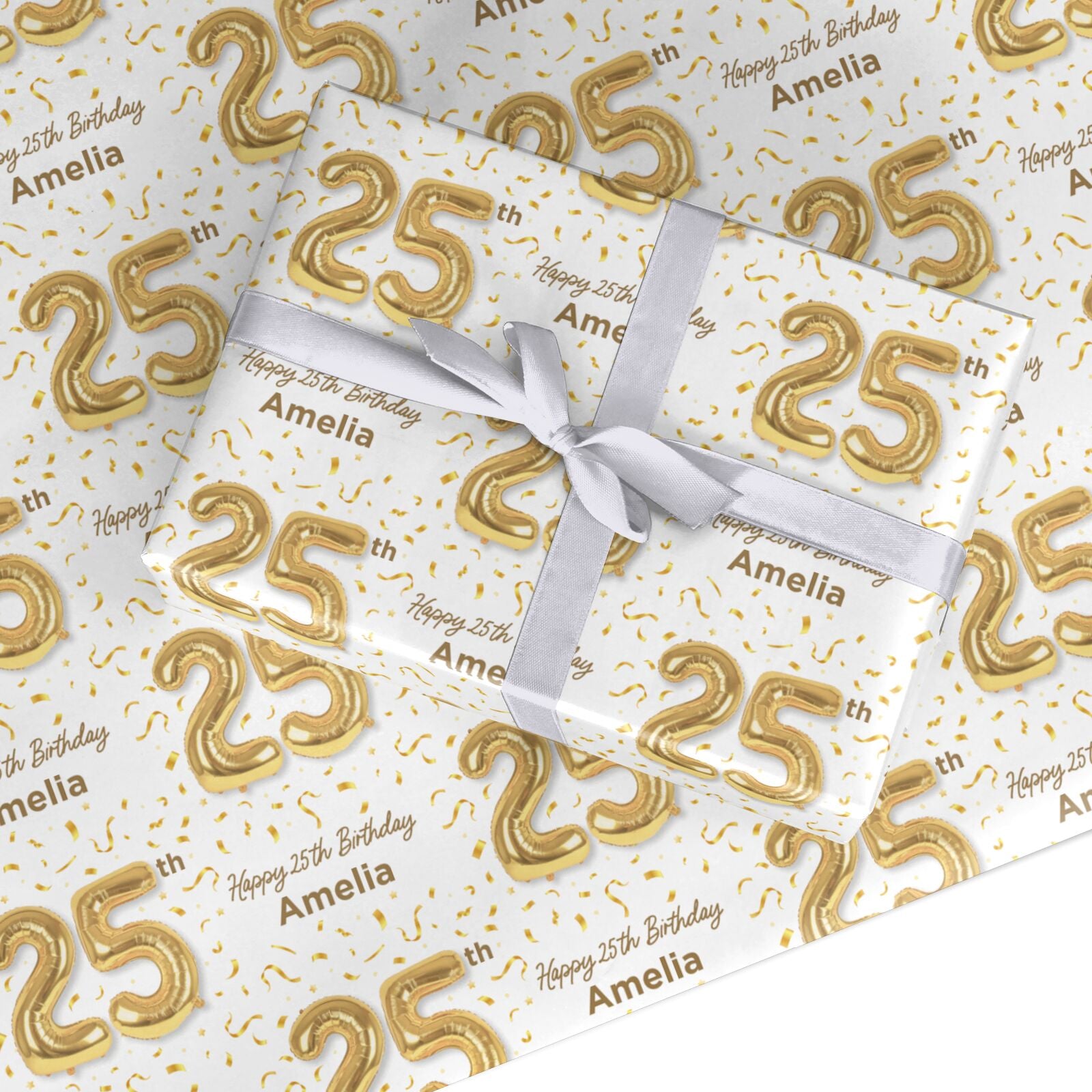 Personalised 25th Birthday Wrapping Paper – Dyefor