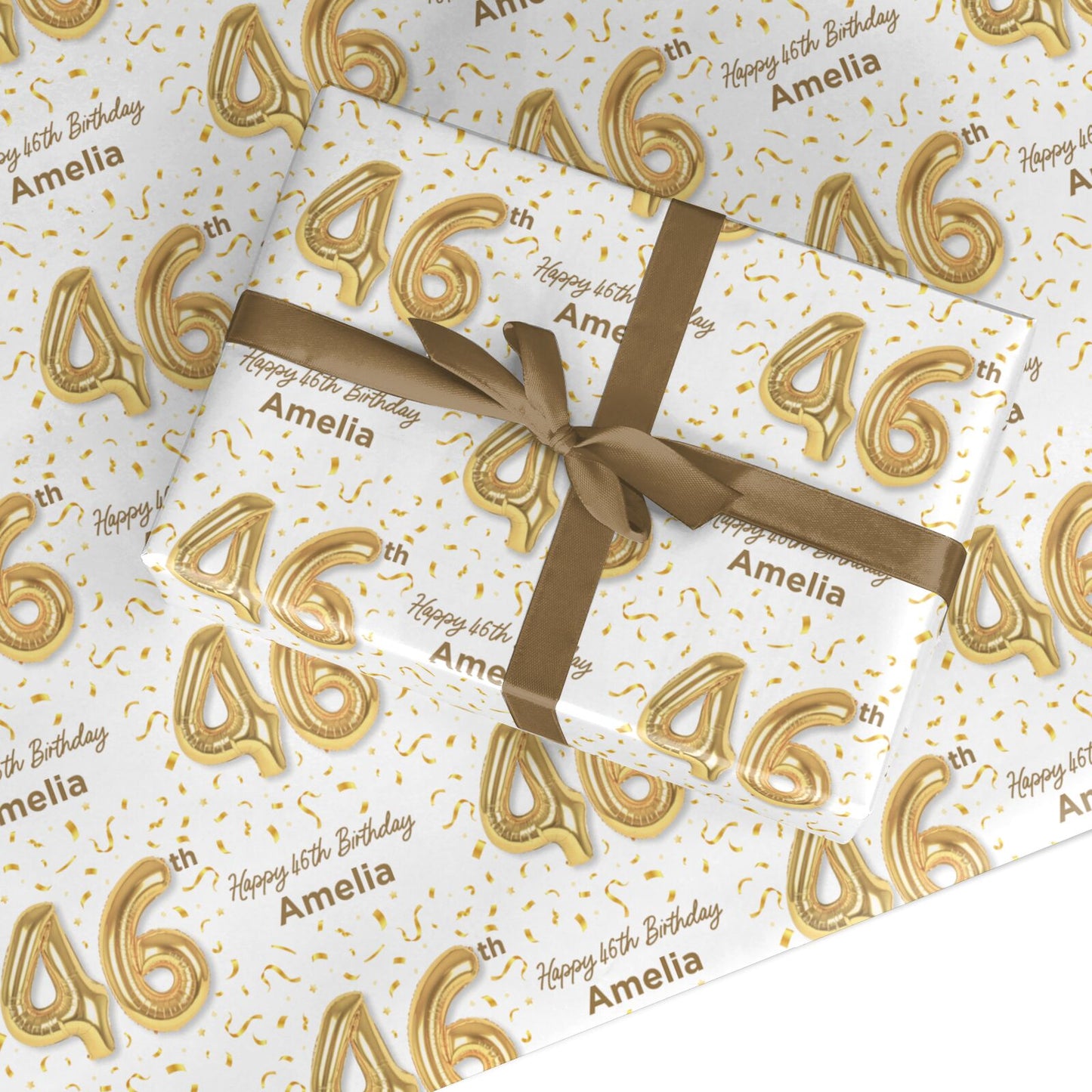 Personalised 46th Birthday Wrapping Paper – Dyefor