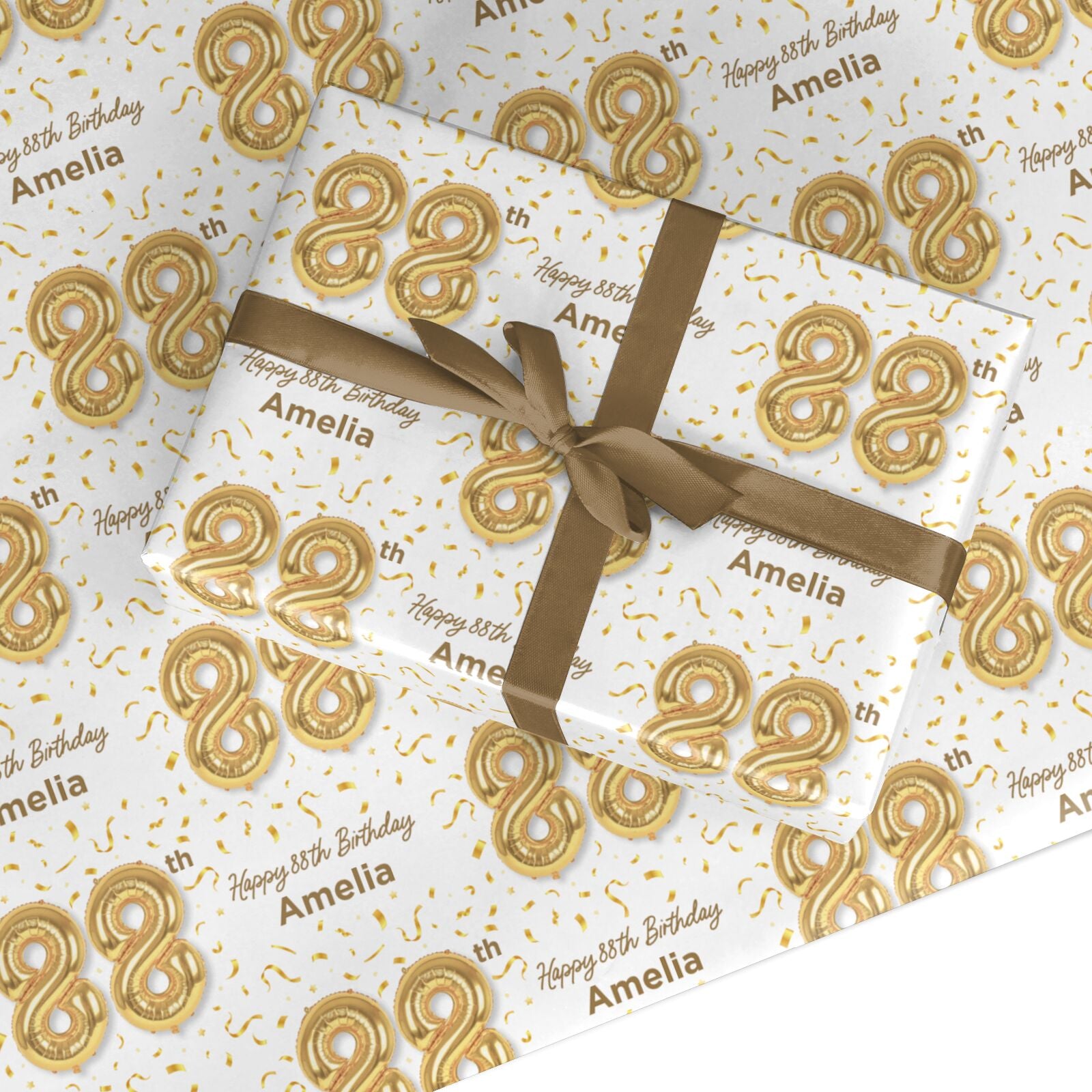 Personalised 88th Birthday Wrapping Paper – Dyefor