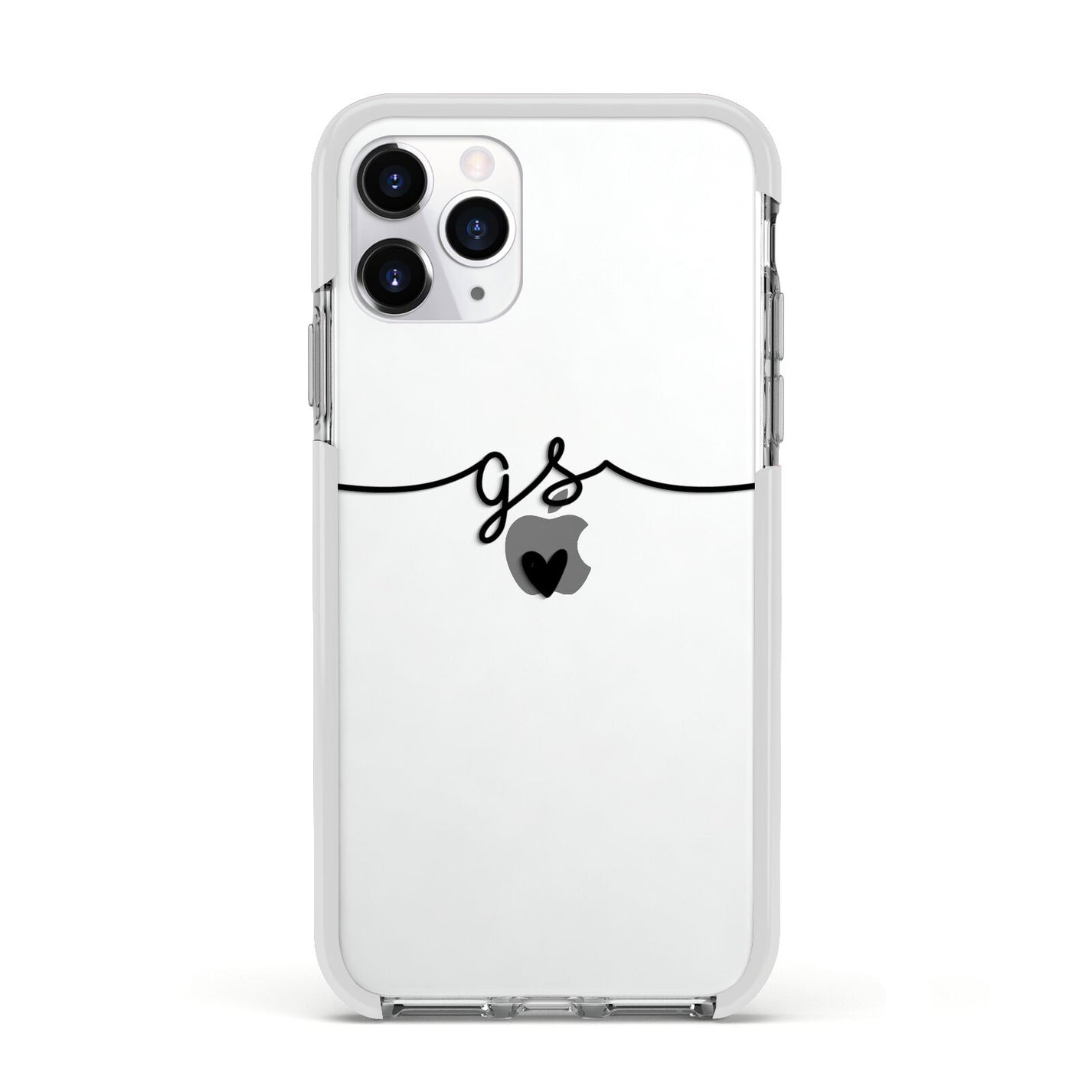 Personalised Black Initials Or Name Clear Custom Apple iPhone Case | Dyefor