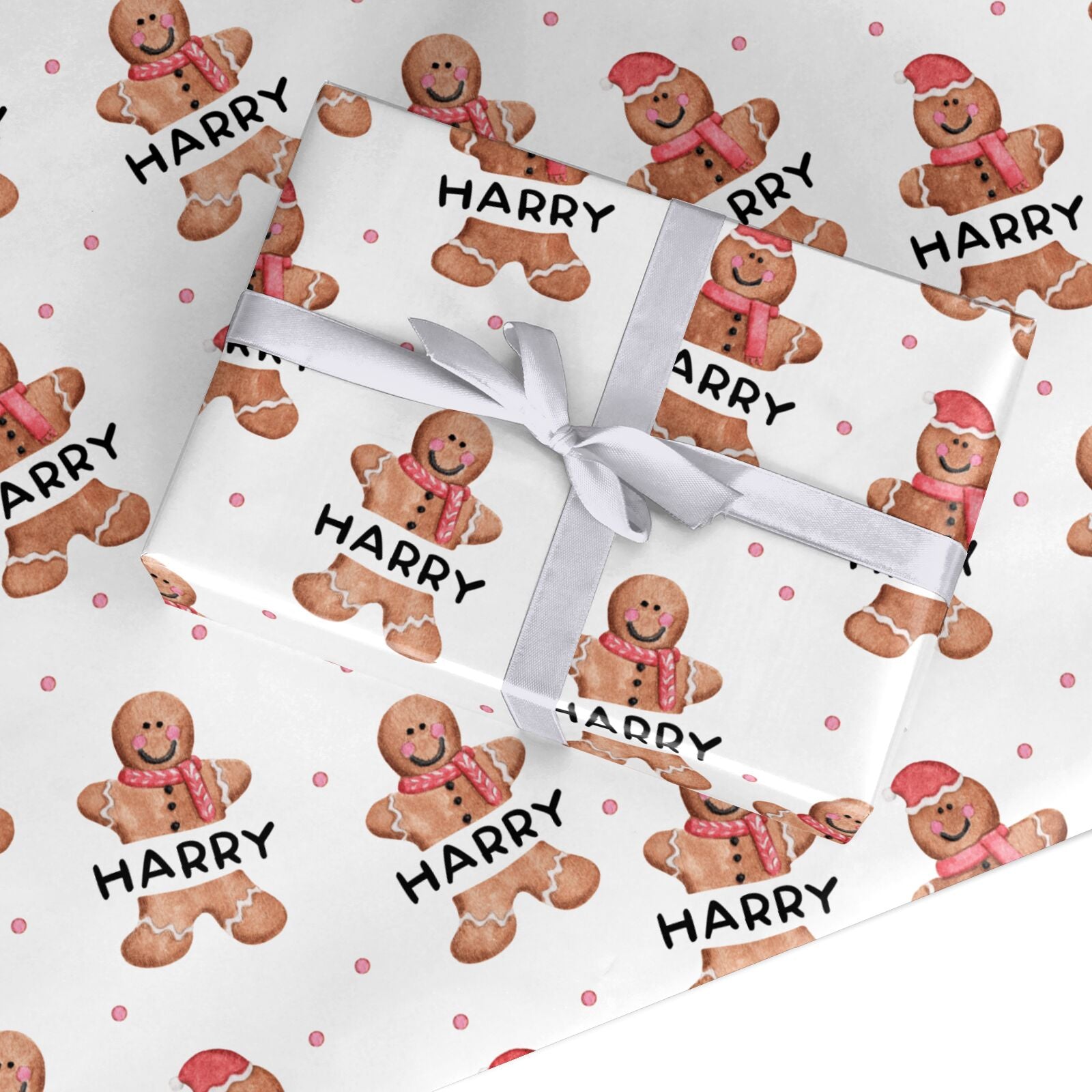 Personalised Gingerbread Wrapping Paper – Dyefor