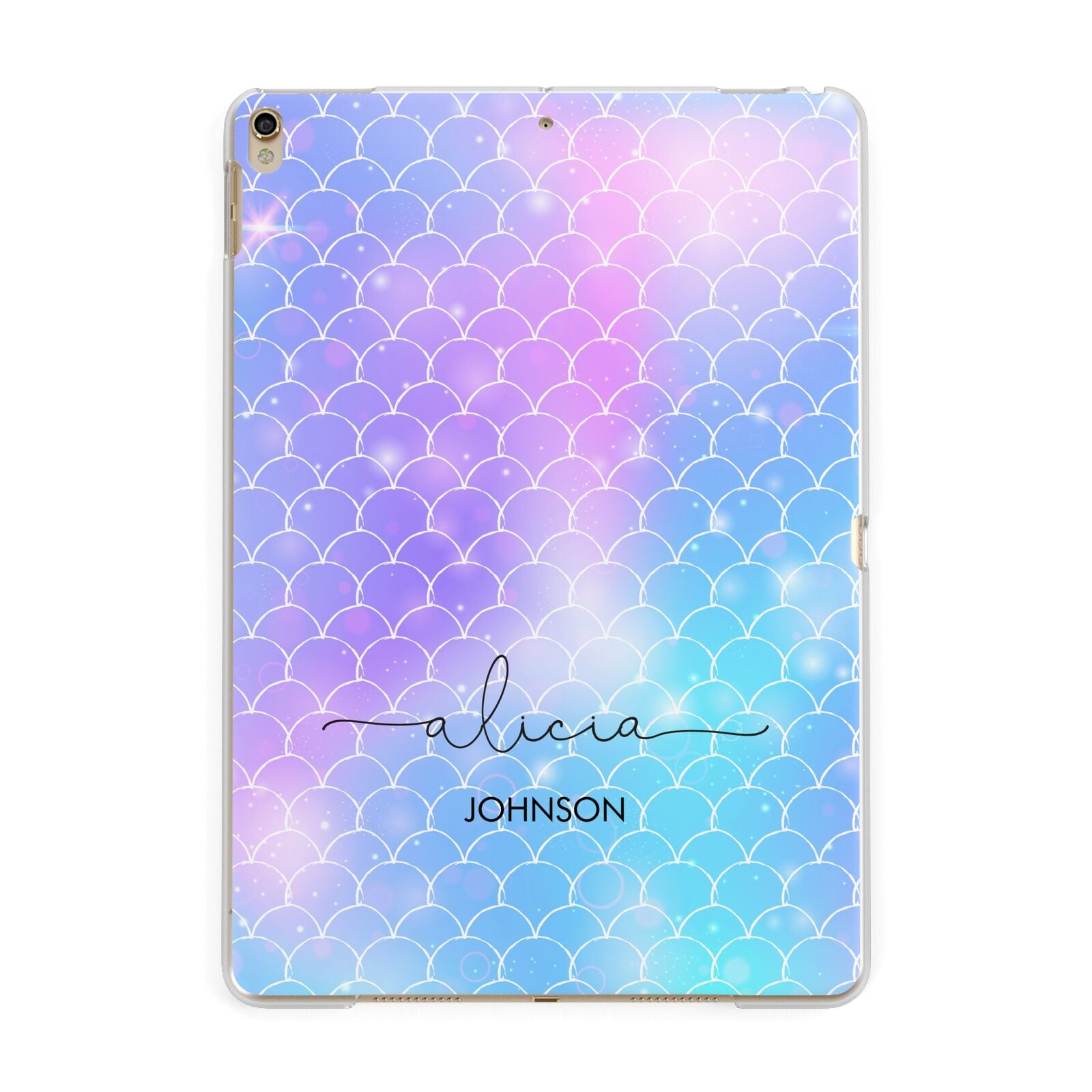 Personalised Mermaid Glitter with Names iPad Case – Dyefor