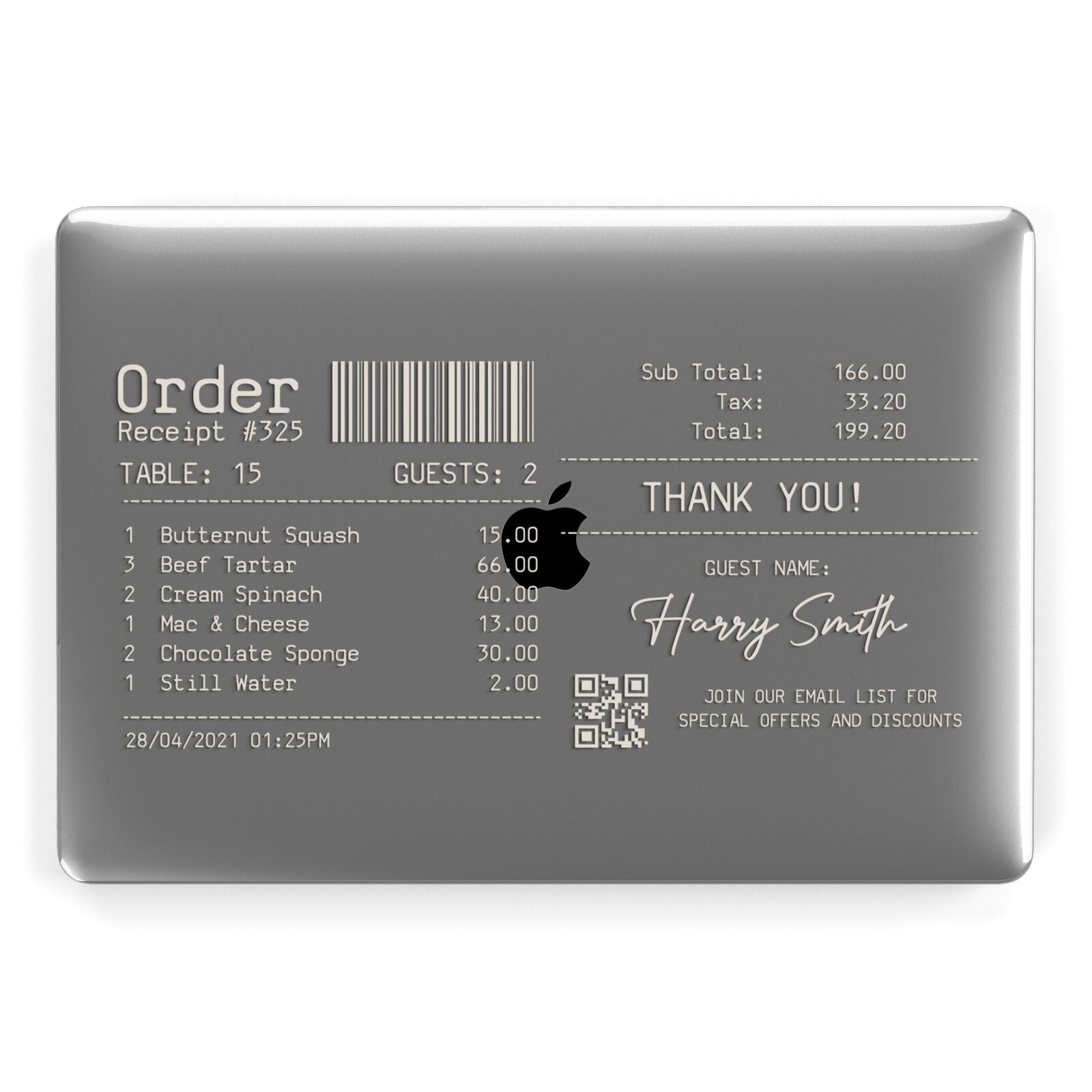 Personalised Receipt Macbook Case – Dyefor