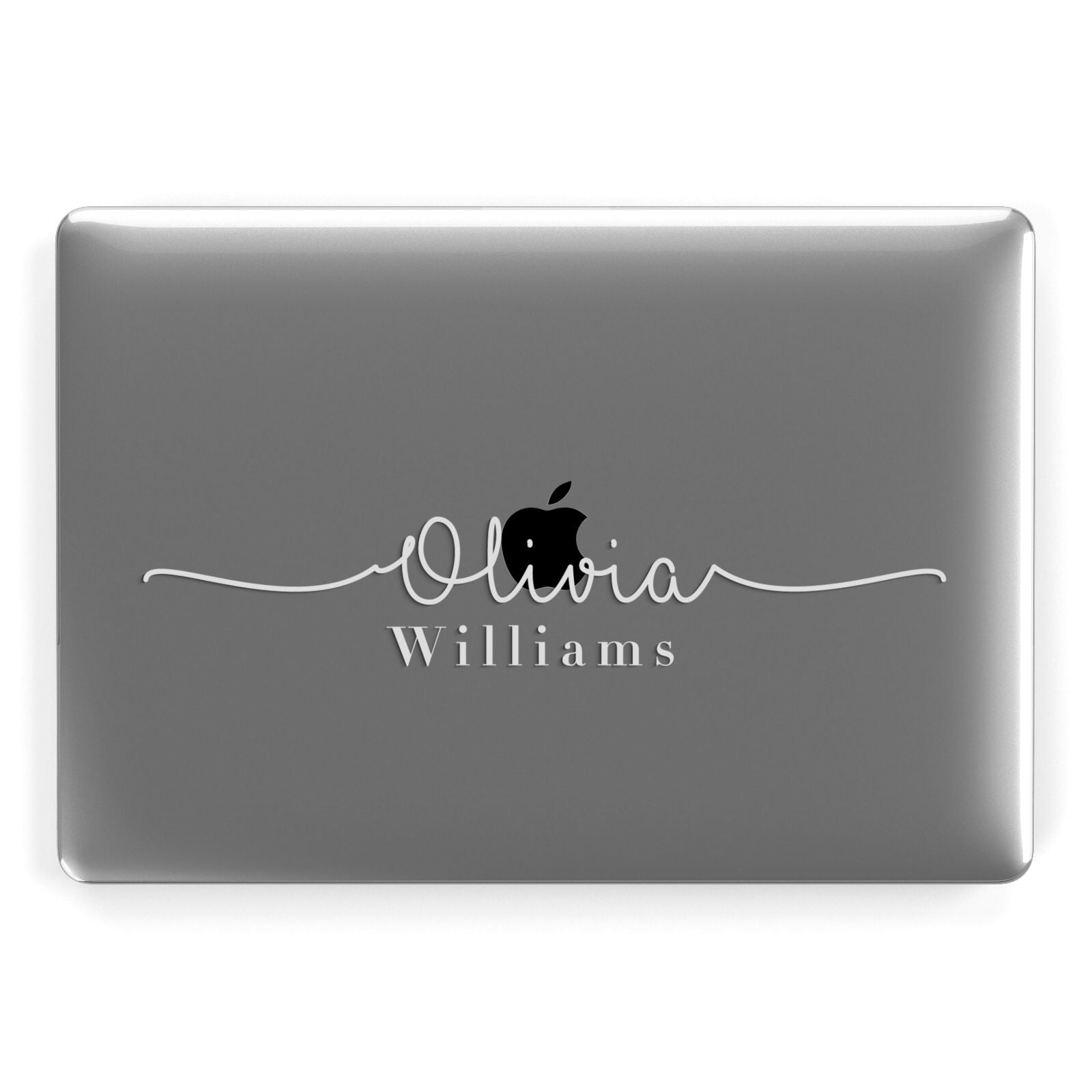 Personalised Signature Typography White Macbook Case – Dyefor