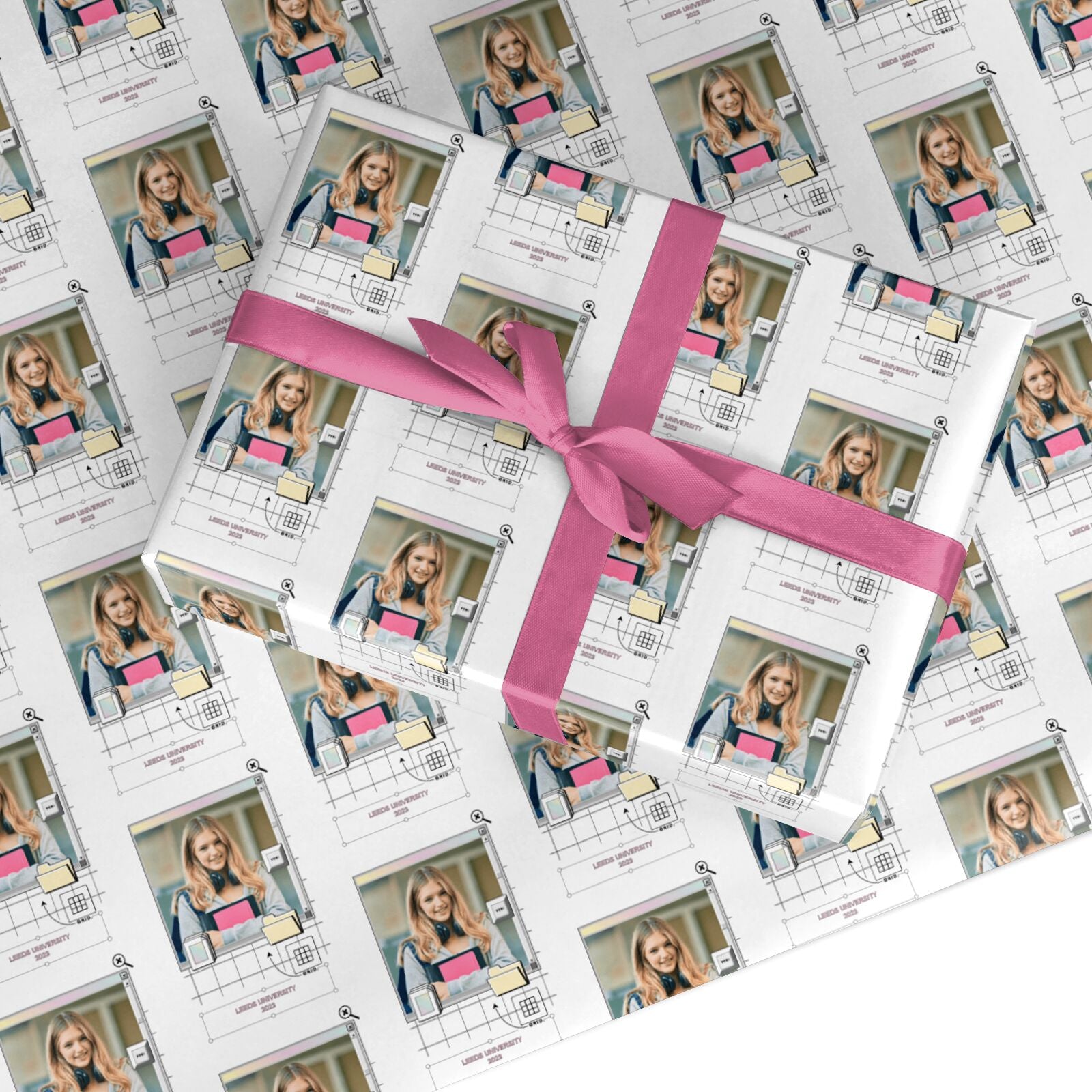 Retro Computer Photo Wrapping Paper – Dyefor