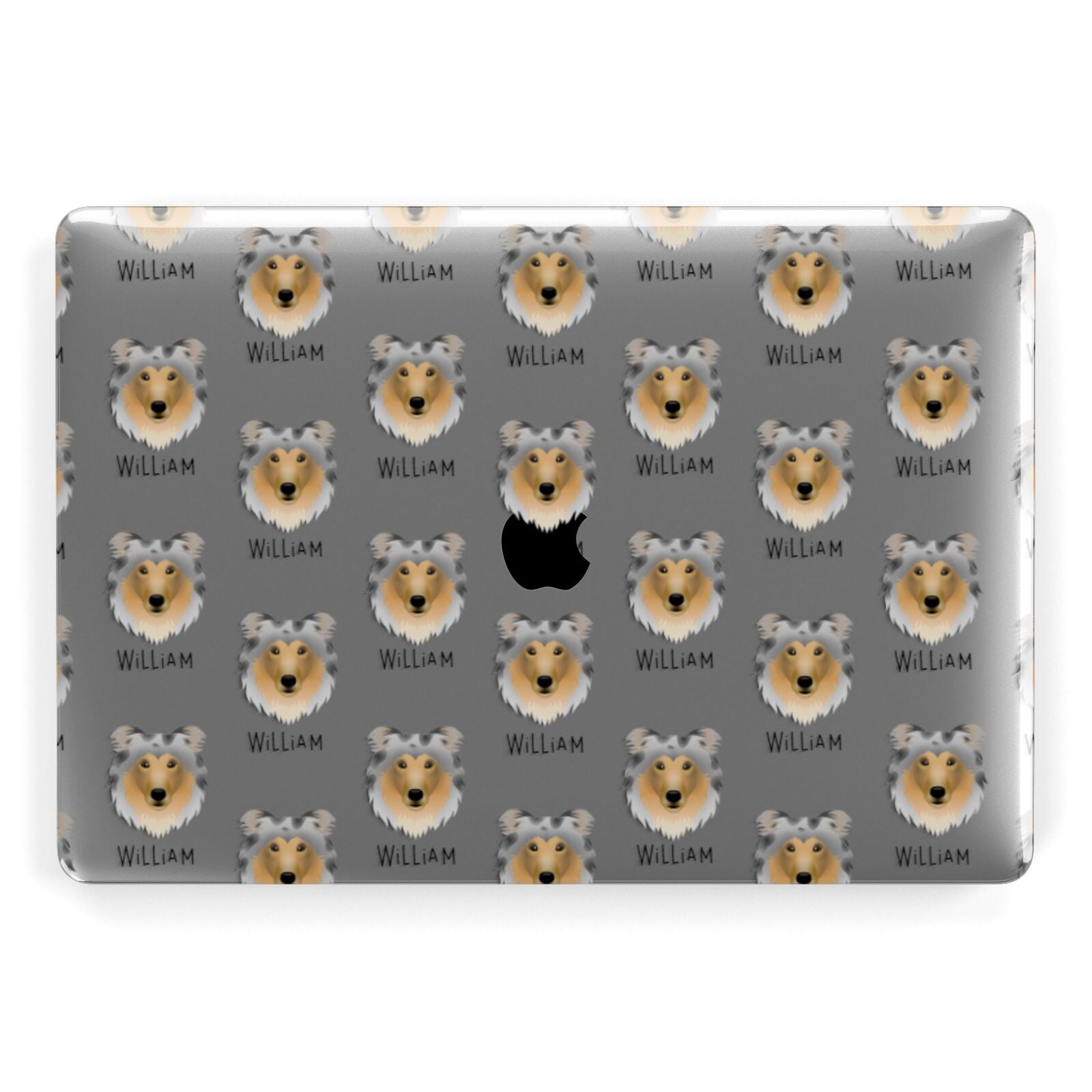 Rough Collie Icon with Name Macbook Case – Dyefor