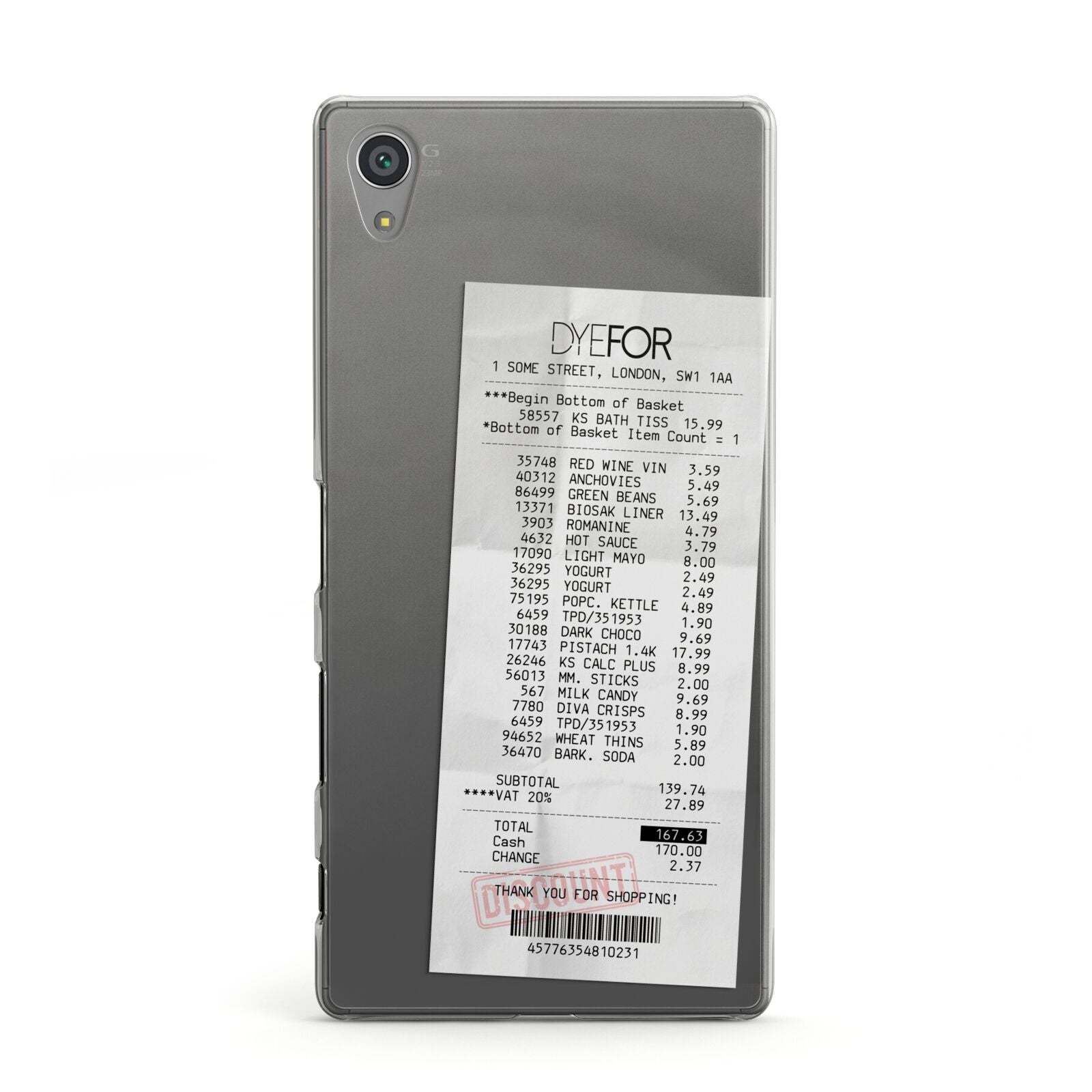 Supermarket Receipt Sony Case – Dyefor