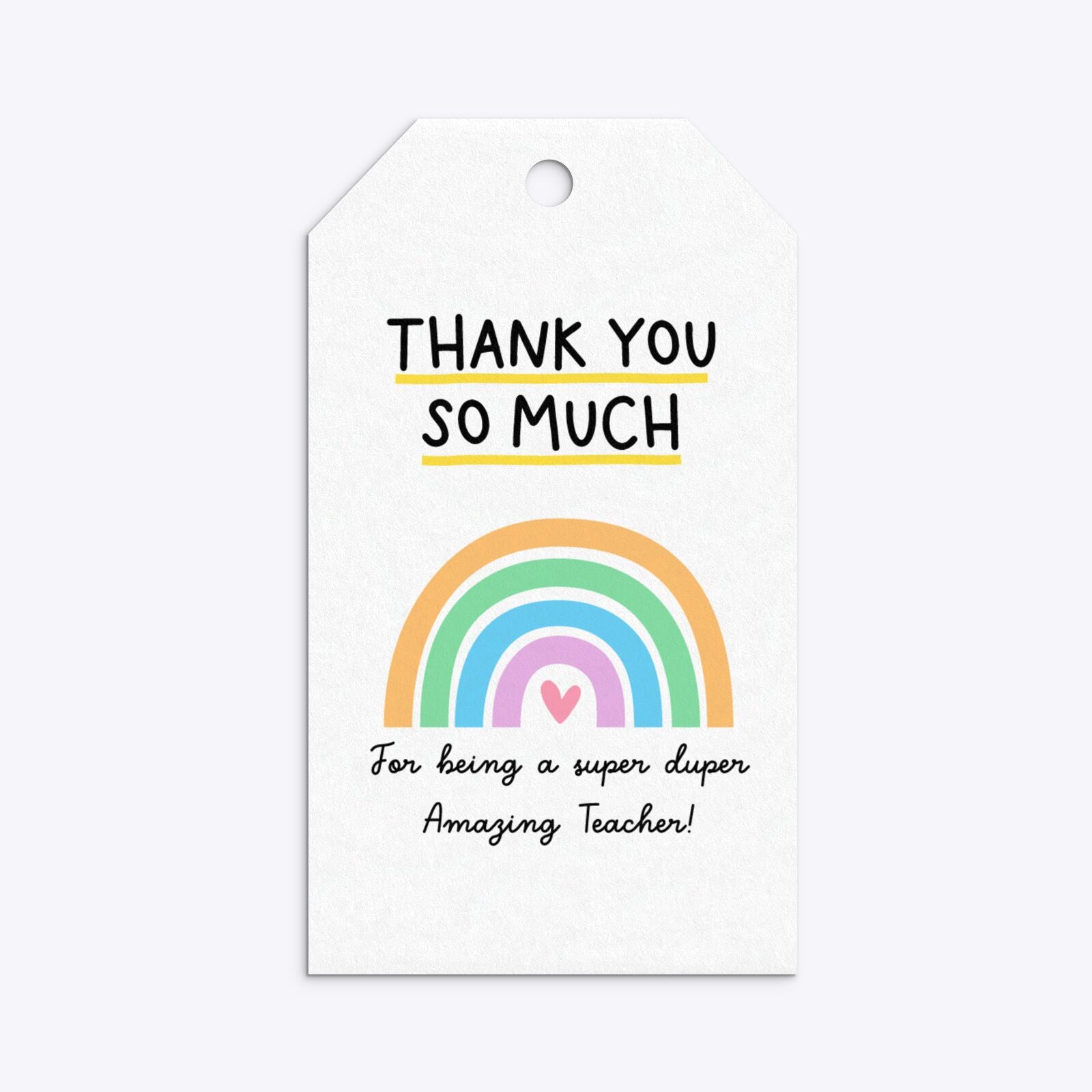 Thank You Teacher Gift Tags | Dyefor