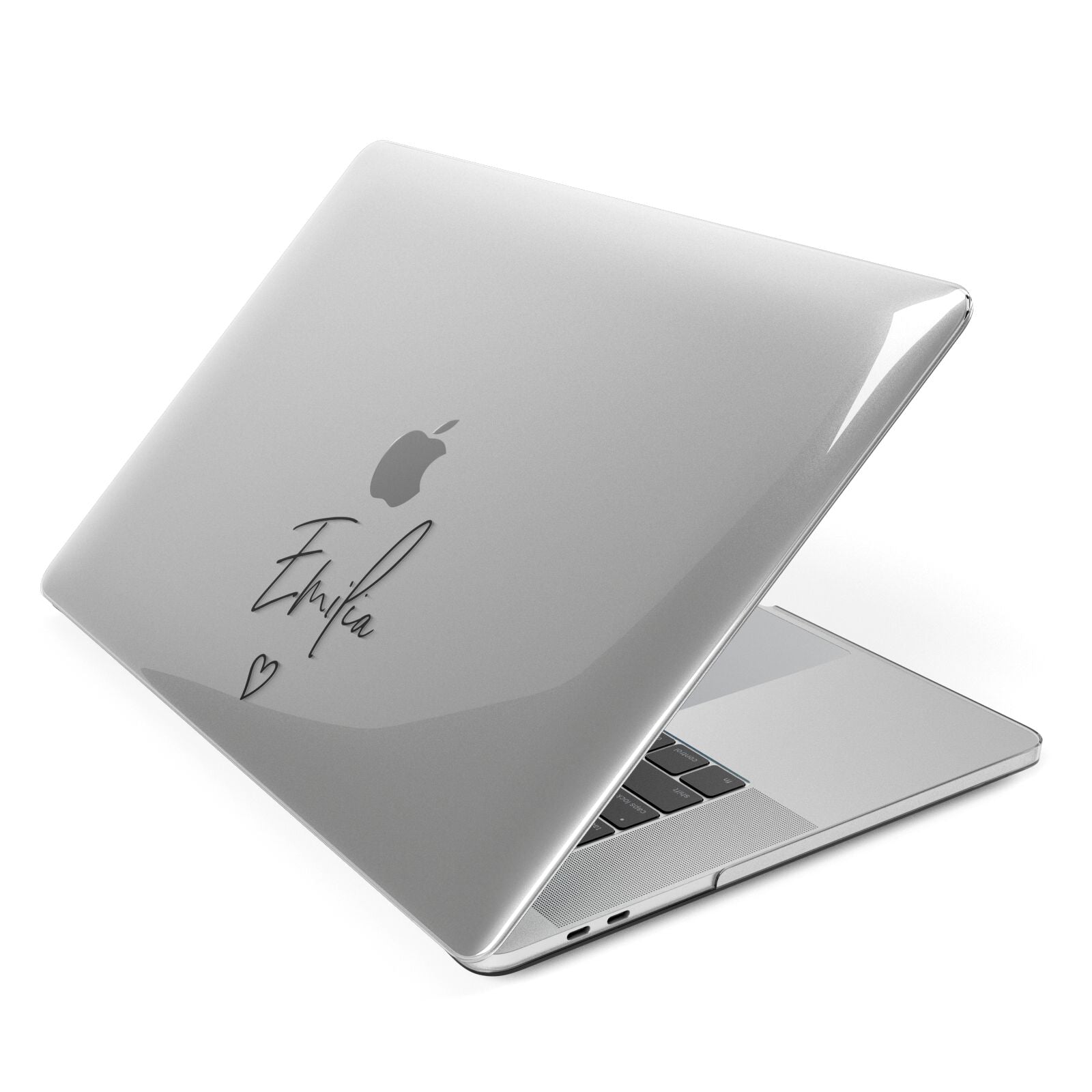 Transparent Black Handwritten Name Macbook Case – Dyefor