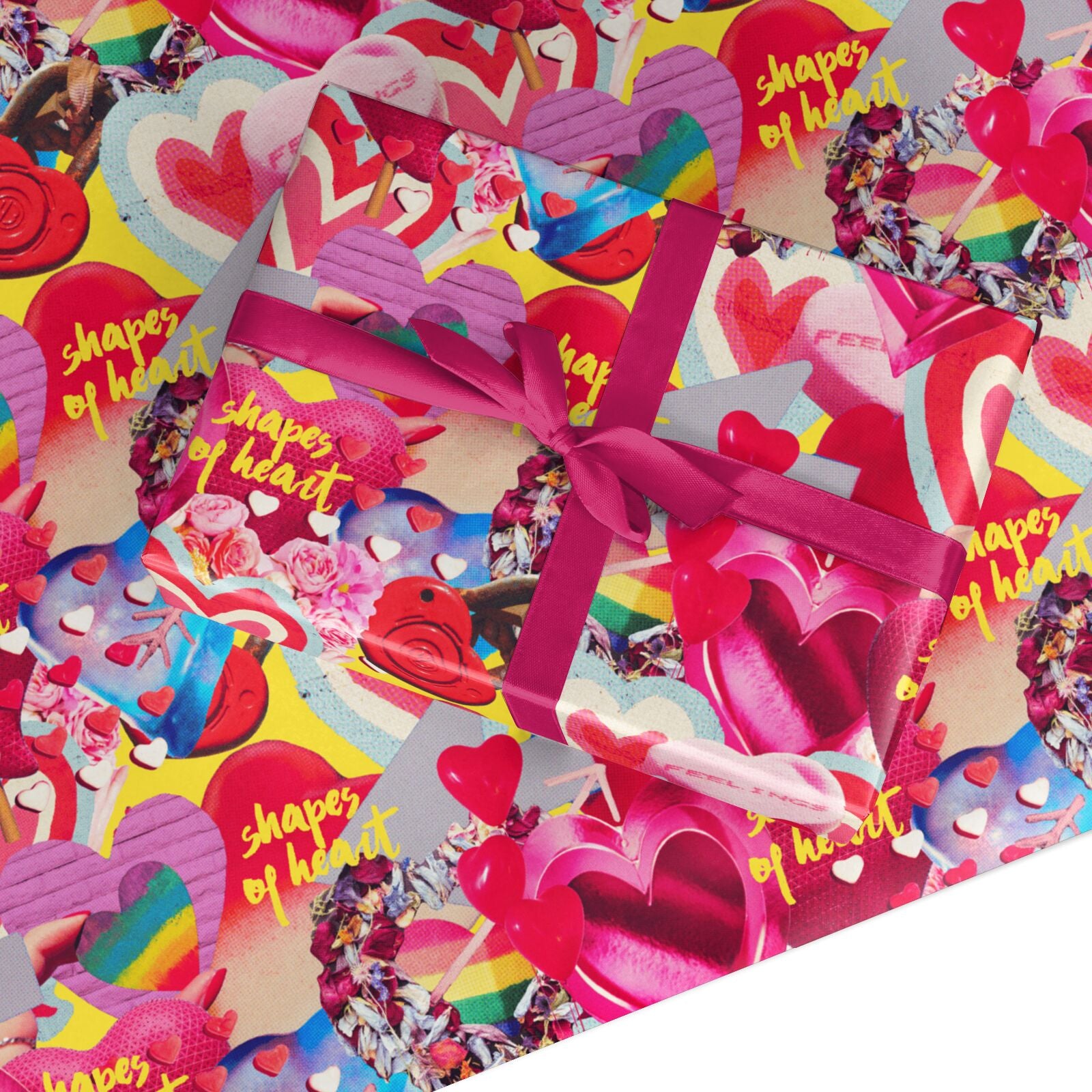 Valentines Cut Outs Wrapping Paper – Dyefor