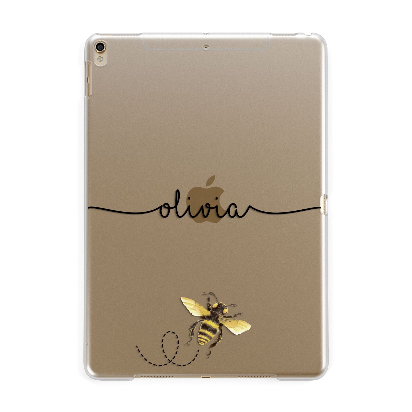 Watercolour Bee with Name iPad Case – Dyefor
