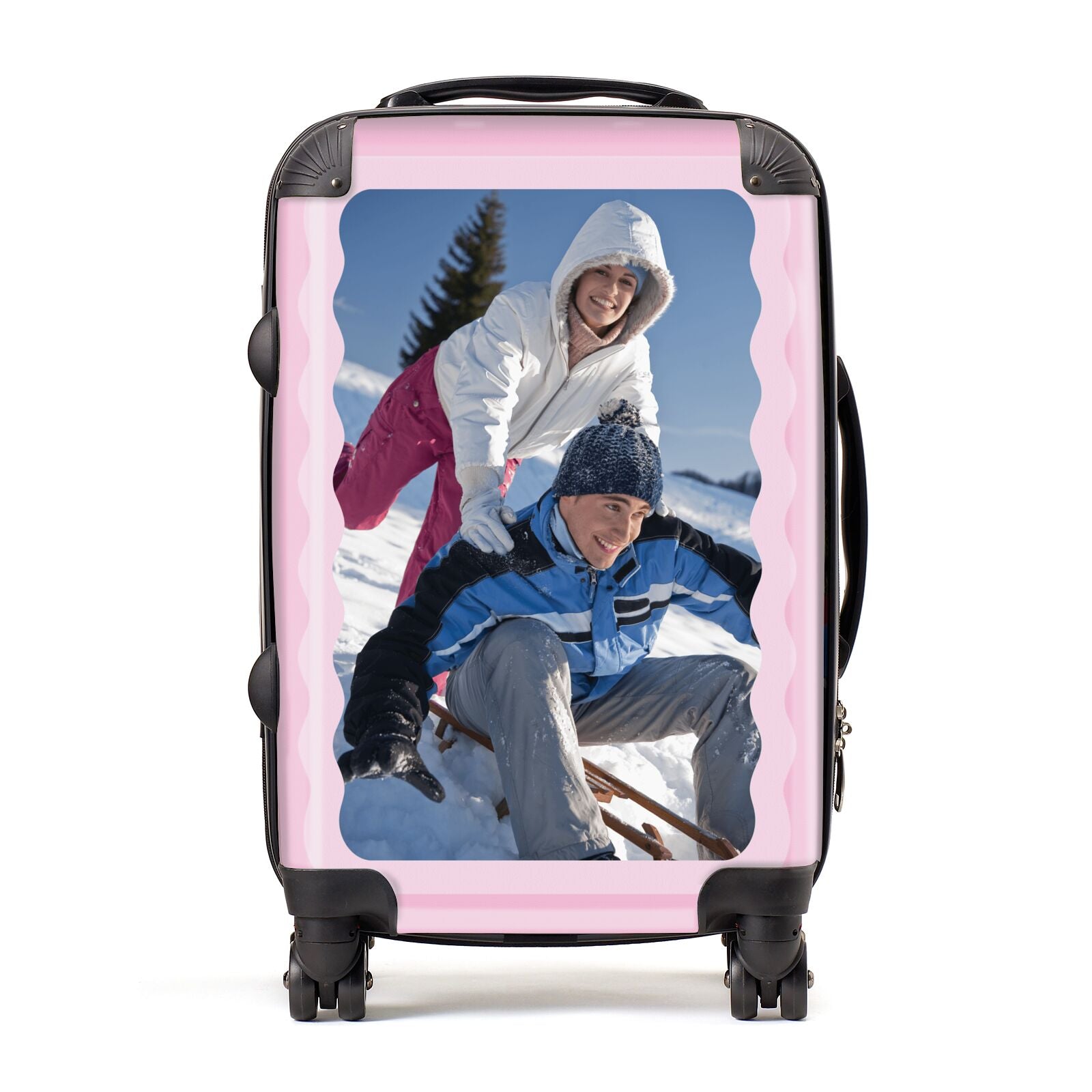 Wavy Photo Border Suitcase – Dyefor